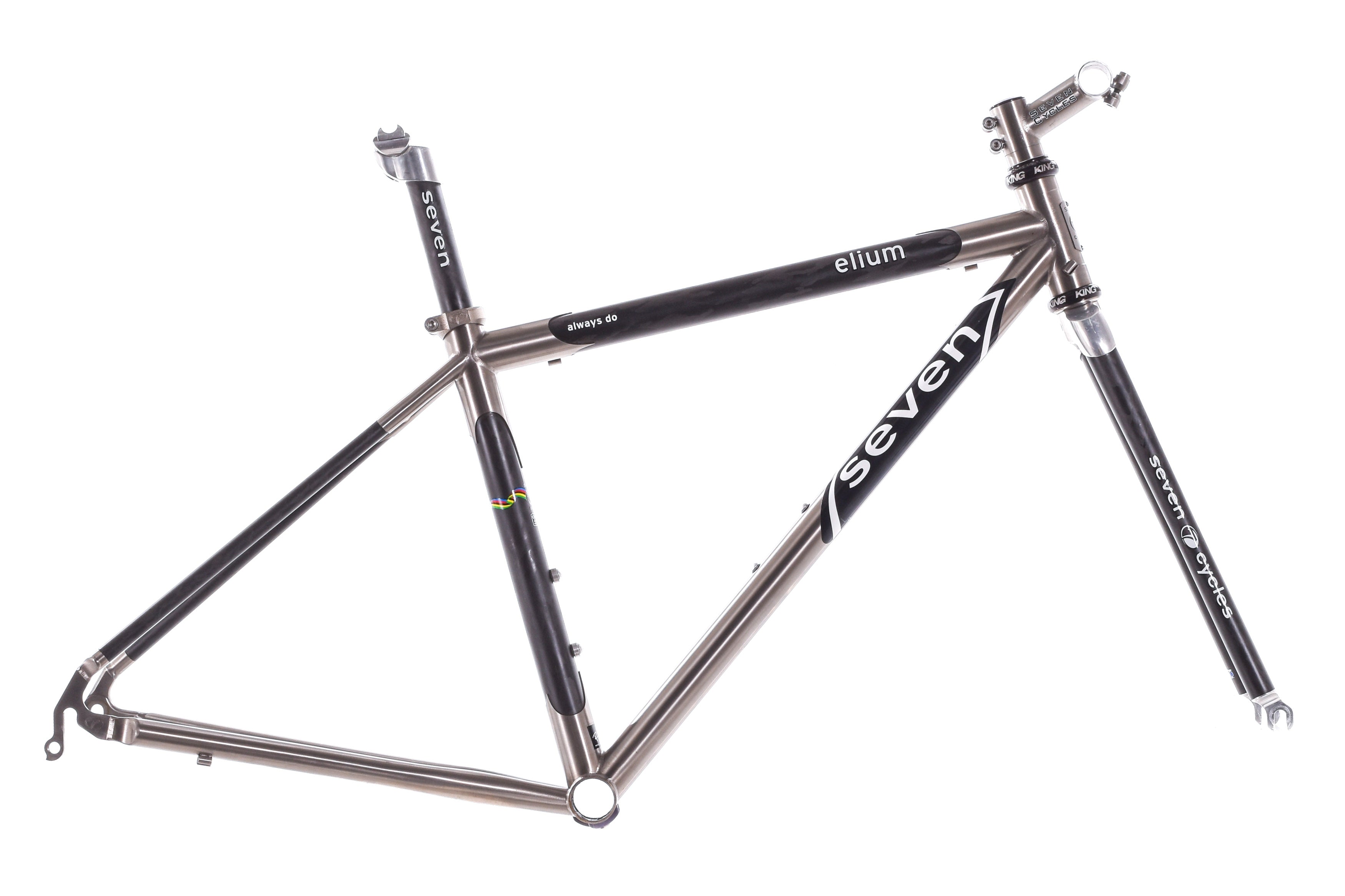 USED Mid 2000's Seven Elium Carbon/Titanium X-Small Road Bike Frame Ri ...