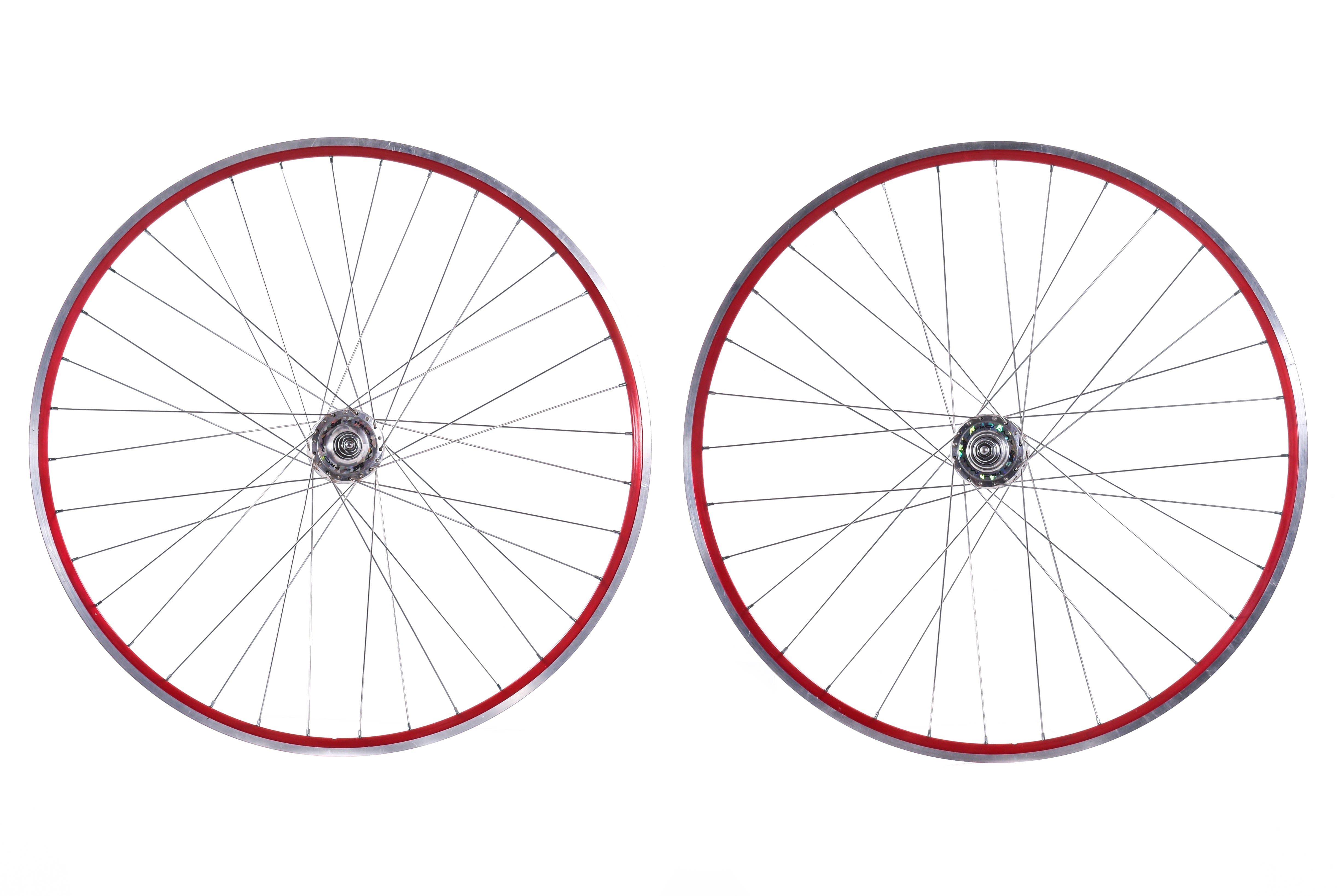 USED Bikesmiths 700C Track Wheelset w/ Suzue Pro Max Bolt On Hubs Red ...