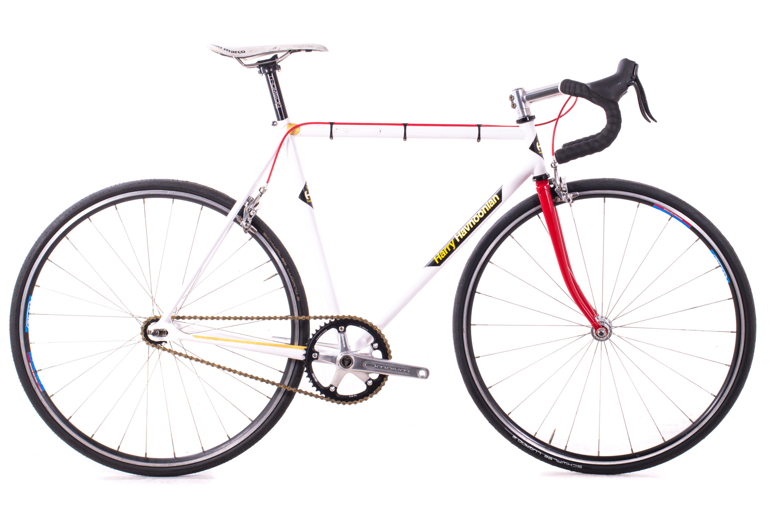 USED Harry Havoonian Reynolds 525 Custom Steel Track Bike 54cm White F ...