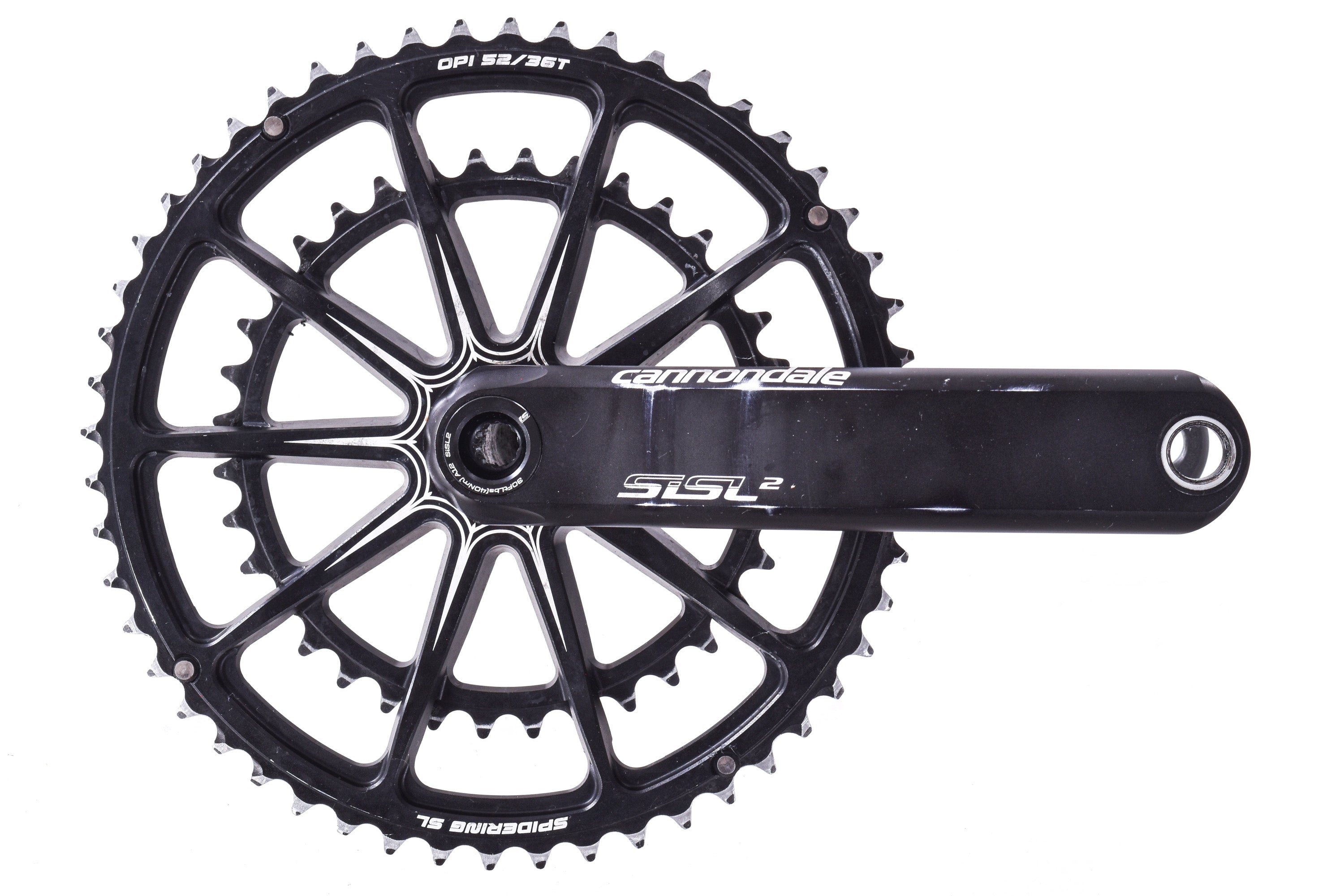 USED Cannondale SiSL2 172.5mm Crankset 52/36T w/ Stages Power Meter BB ...