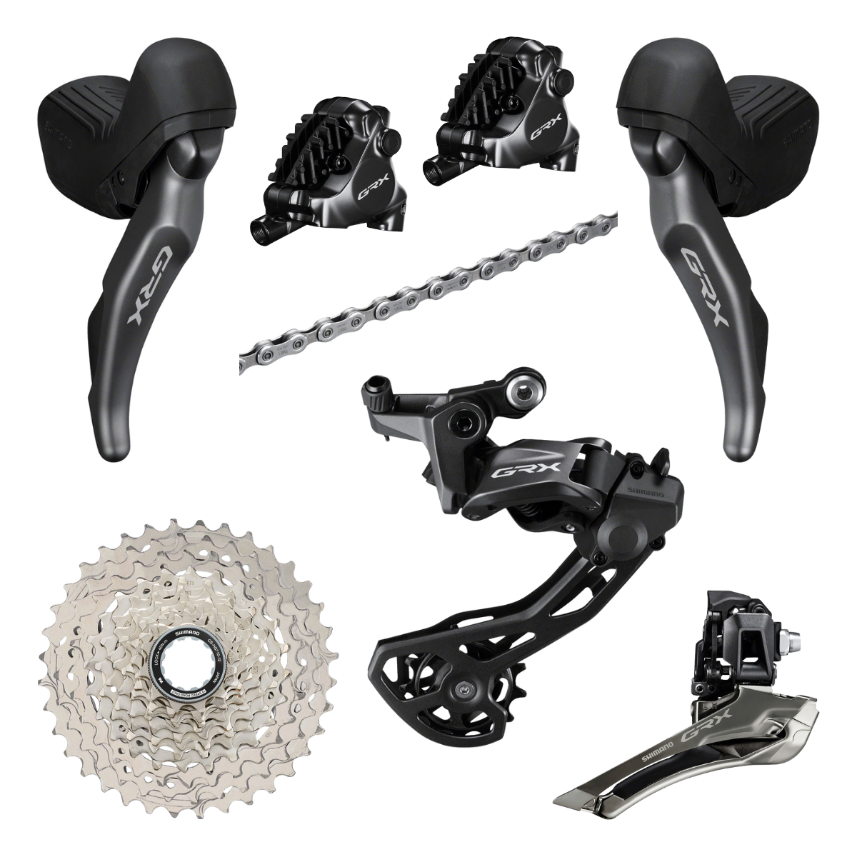 NEW Shimano GRX RX820 2x12 Mechanical Groupset - Gravel, All-Road ...
